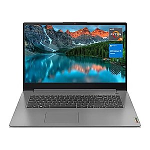 Lenovo IdeaPad 3 Laptop Computer, 17.3" FHD Screen, AMD Ryzen 5 5625U, 40GB RAM, 2TB SSD, Media Card Reader, HDMI, HD Camera, Wi-Fi 6, Fingerprint Reader, Windows 11 Home