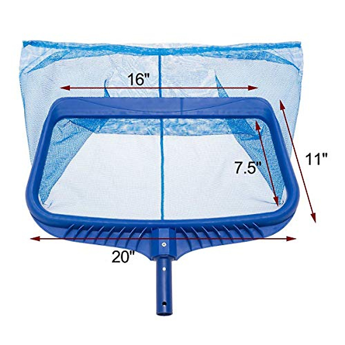 AnSun Upgraded Pool Skimmer Net, Heavy Duty Leaf Rake for Cleaning Swimming Pool & Pond, Fine Mesh Deep Bag Catcher with Strong Plastic Frame