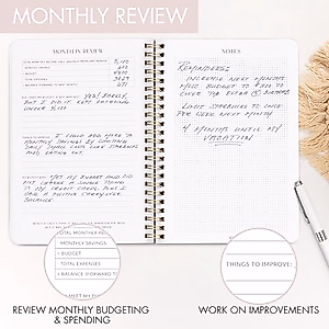 Easy to Use Monthly Budget Planner - 12 Month Financial Organizer with Expense Tracker Notebook - Monthly Money Budgeting Book That Manages Your Finances Effectively