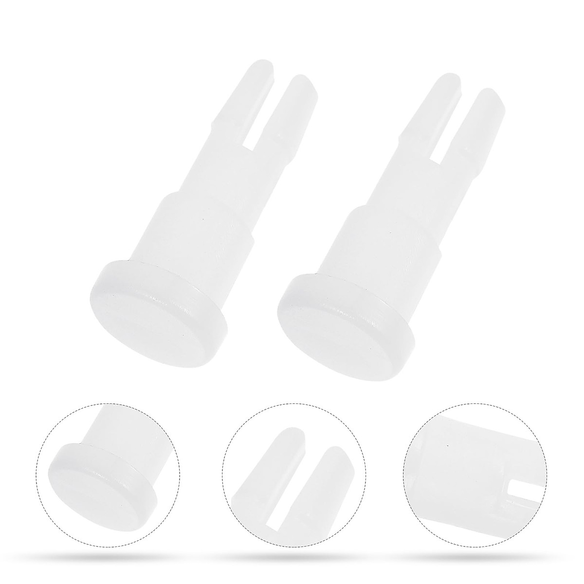 Ipetboom 3 Pairs Glasses Equipment Accessories, Optometry Supplies Optical Chin Rest Paper Pin Attachment Devices for Girls Fix Pin Plastic Paper Fixing Tool Fix Pin Equipment Supplies, White