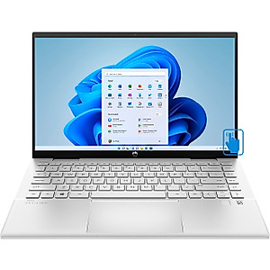 HP Pavilion x360 Home & Business 2-in-1 Laptop (Intel i3-1125G4 4-Core, 8GB RAM, 512GB PCIe SSD, Intel UHD, 14.0" Touch Full HD (1920x1080), Fingerprint, WiFi, Bluetooth, Win 11 Pro) with Hub