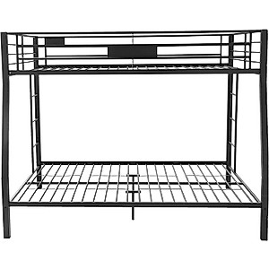 Bellemave Full XL Over Queen Metal Bunk Bed with 2 Ladders, for Kids Teens Adults - Sandy Black