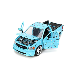 Jada Toys I Love The 90’s 1:24 1999 Ford F150 SVT Lightning Die-cast Car, Toys for Kids and Adults, Sky Blue (26136)
