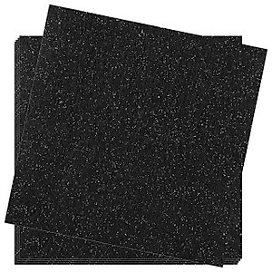 Crafasso 12" x 12" 300gms heavy & premium Glitter glitter cardstock, 15 sheets, black