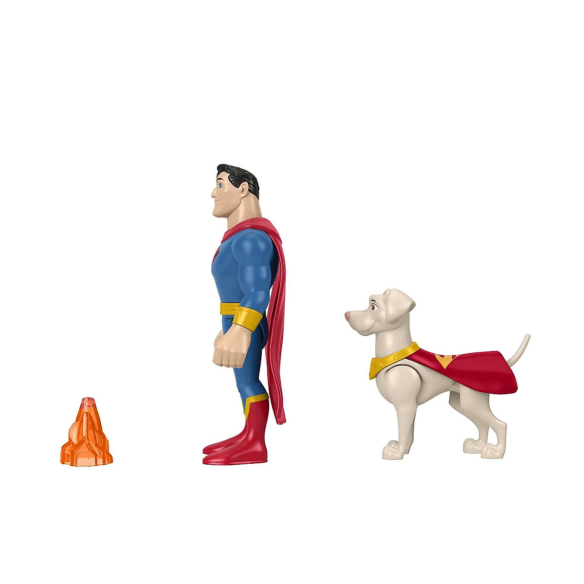 Fisher-Price DC League of Super-Pets Superman & Krypto, Set of 2 poseable Figures with Accessory for Preschool Kids Ages 3 Years and up
