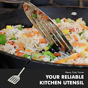 Chef Craft Heavy Duty Turner/Spatula, 13.5 inch, Stainless Steel