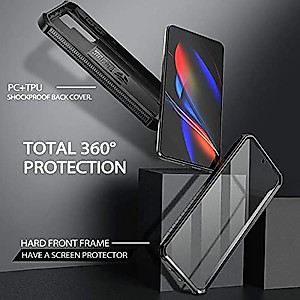 Dexnor for Samsung Galaxy S21 Case, [Built in Screen Protector and Kickstand] Heavy Duty Military Grade Protection Shockproof Protective Cover for Samsung Galaxy S21 5G, 6.2 inch Black