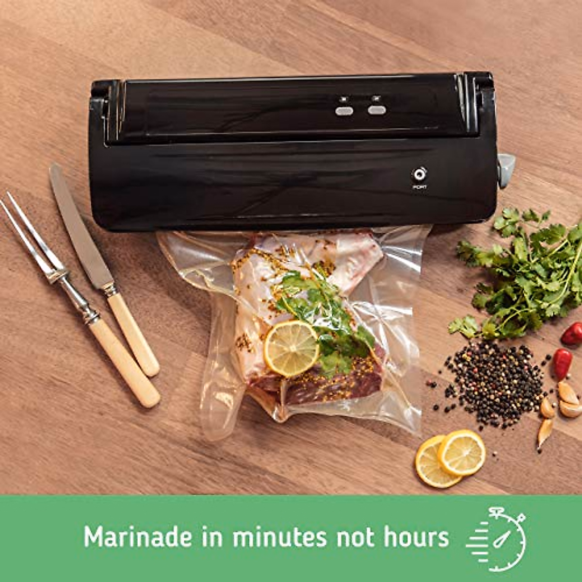 Nutri-Lock Vacuum Sealer Bags, 100 Pint Bags 11x16 Inch, Commercial Grade with BPA Free, Perfect for Airtight Storage and Sous Vide