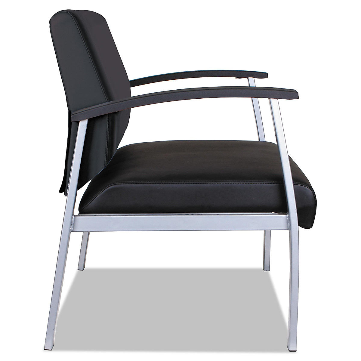 Alera ML2219 metaLounge Series Bariatric Guest Chair, 31-Inch x26-Inch x33.63-Inch, BLK Seat/Back, Silver Base