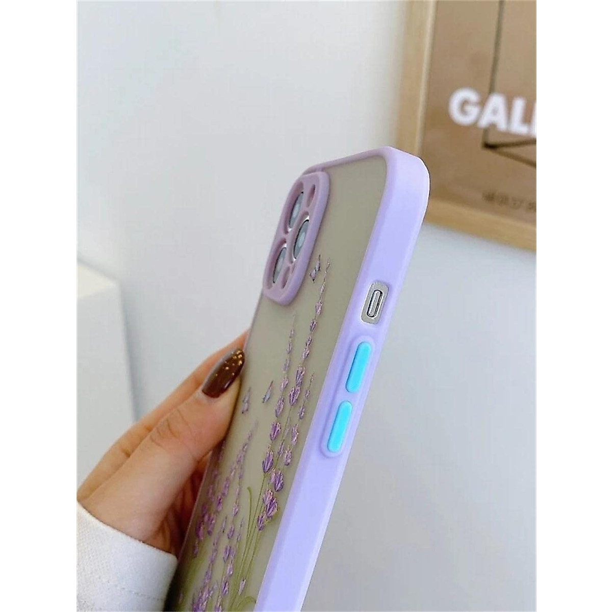 Ownest Compatible with iPhone 14 Case, Magnetic Fitting for MagSafe for Clear Frosted PC Back 3D Flowers Floral Girls Woman and Soft Silicone Slim Shockproof Case for iPhone 14 6.1''-(Pink)