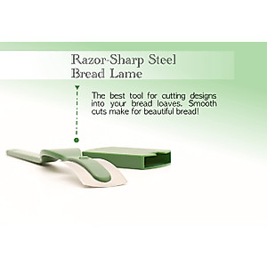 Perforated French Baguette Pan for Baking 15"x13" - 4 Wave Loaves Bread Baking Pan Set with Proofing Cloth, Bread Lame Cutter and Dough Scraper - Nonstick Baguette Bread Making Tools and Supplies