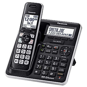Panasonic KX-TG985SK: 5-Handset Bluetooth DECT 6.0 Talking Caller ID Phone with Expandability Up to 6 Handsets (Renewed)