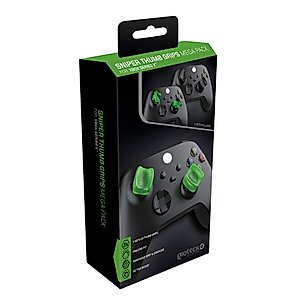 Gioteck SMP Xbox Series X - Thumb Grips Xbox Series X/S Megapack Caps/Caps/Silicone Protector for Joysticks PlayStation 5 - Non-Slip - Aim Aid (3 Pack) Green/Black