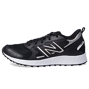 New Balance Kid's Fresh Foam 650 V1 Lace-up Running Shoe, Black/Metallic Silver/White, 5 Wide Big Kid
