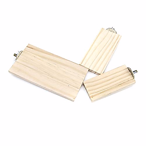 Alfie Pet - Caleb 3-Piece Set Wood Platform for Mouse, Chinchilla, Rat, Gerbil and Dwarf Hamster