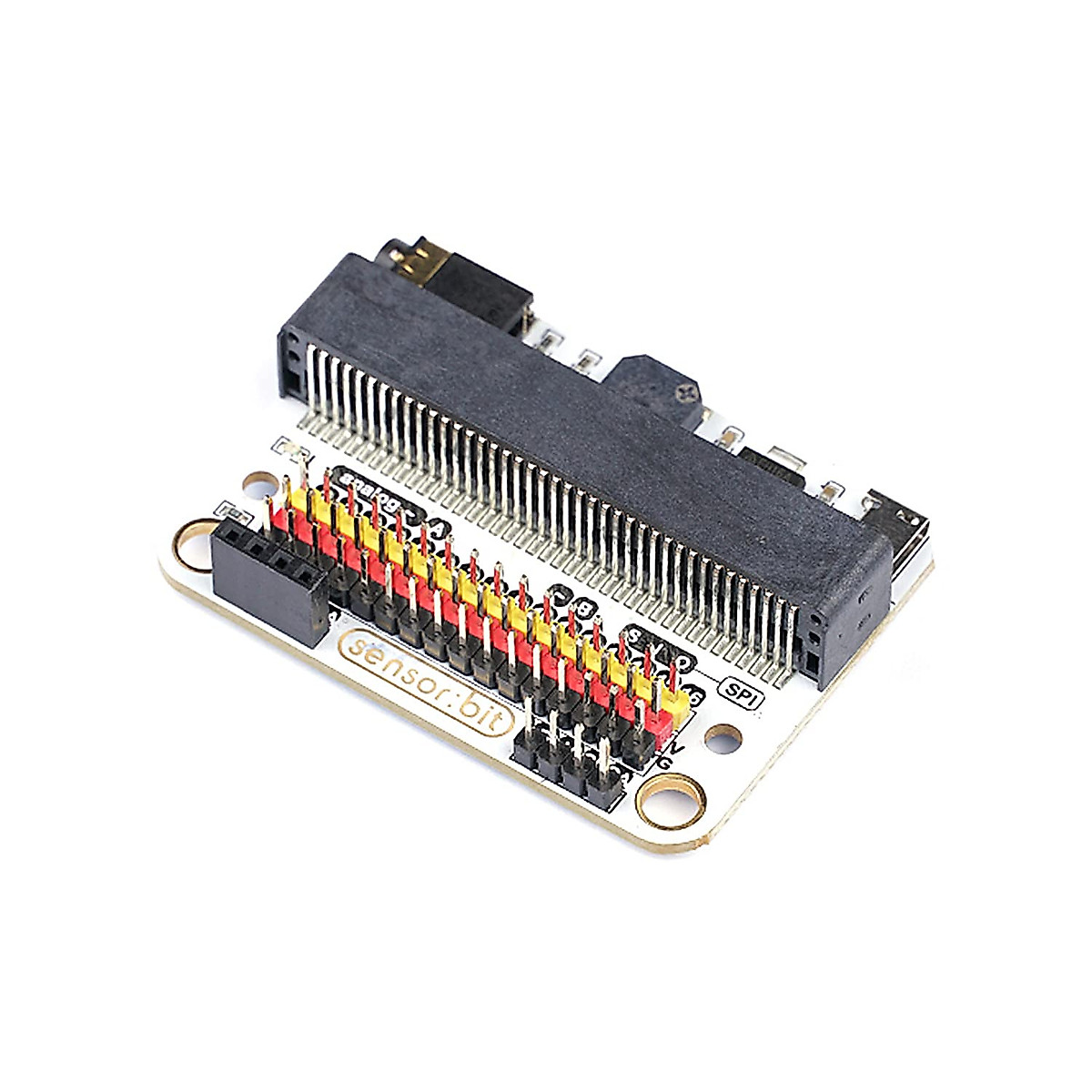ELECFREAKS microbit Sensor:bit 3v Expansion Board Mini Micro:bit Breakout Board with 16 GVS Interface Integrated Buzzer and Audio Jack Adapter Shield IO IIC Ports Compatible with Lego Jack