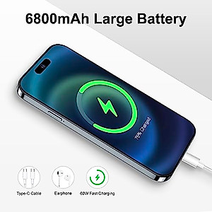 ExAchat A14 Unlocked Phone 6.82" FHD+ Display 90Hz, 72MP Camera 6800mAh,4GB+128GB/256GB Dual SIM Unlocked Cell Phone 5G with Headset/GPS Fingerprint/Face ID