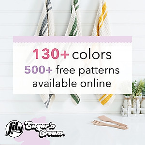 Lily Sugar'N Cream Strawberry Yarn - 6 Pack of 57g/2oz - Cotton - 4 Medium (Worsted) - 95 Yards - Knitting/Crochet