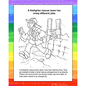 ZOCO - My Heroes - Police, Fire, EMTs - Kids Coloring Books (25 Bulk Pack, With Crayons) - Community Relations & Promotional Handout - Games, Puzzles, Activities