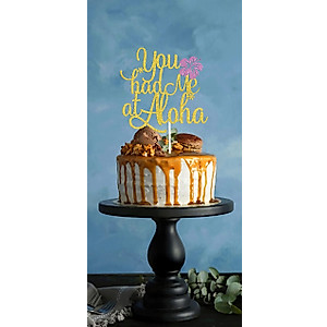 You Had Me At Aloha Cake Topper, Hawaii Wedding Decor, Mr and Mrs Cake Topper, Tropical Summer Beach Wedding Bridal Shower Wedding Party Decoration