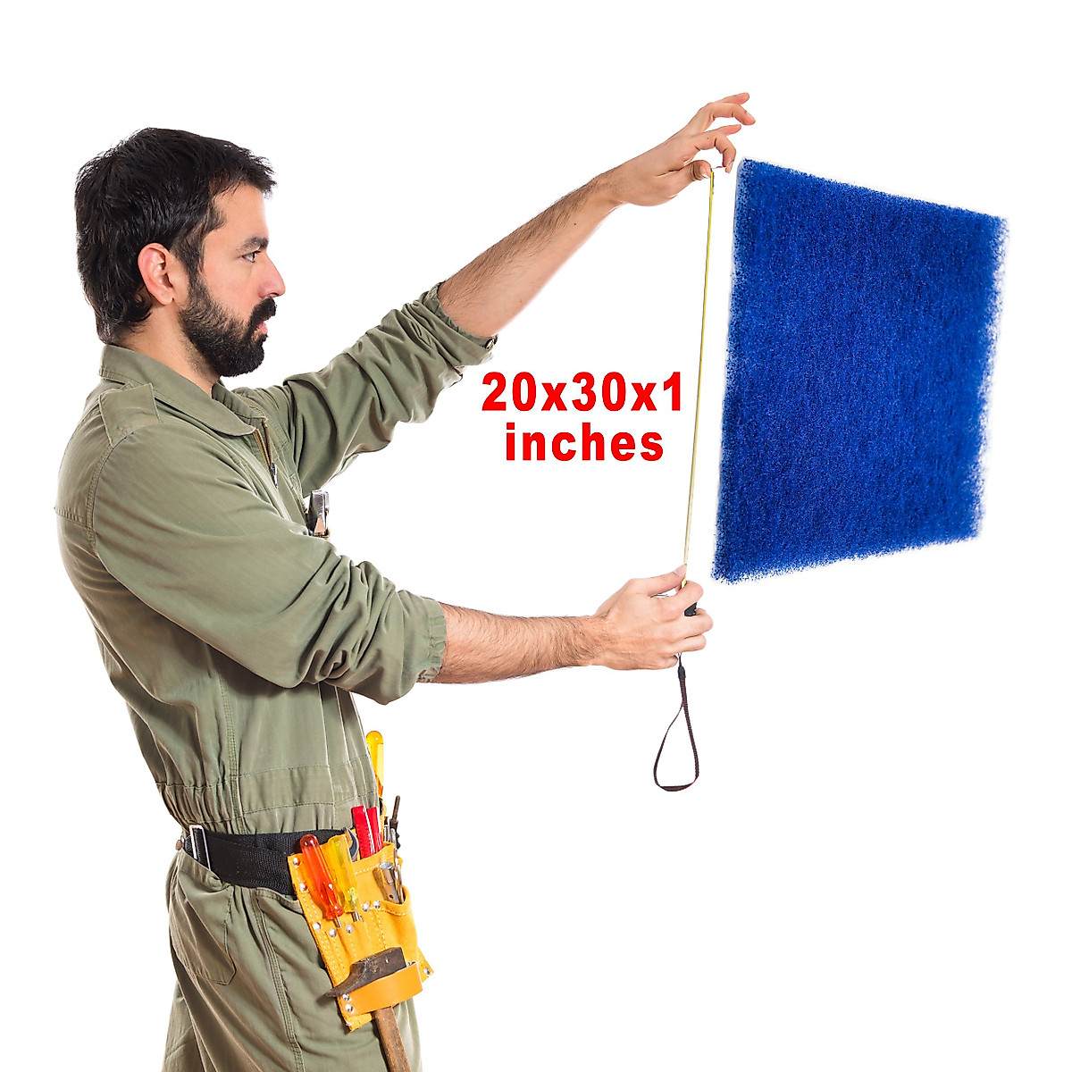 AC Air Furnace Filters - Cut to Fit - Washable (20x30x1, 2 Pack)