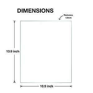 Egofine 11x14 Heat-Strengthened Glass Replacement for Picture Frame (Crystal Clear, 2 Pack), Replacement Glass for 11 by 14 Photo Frame, Semi-Tempered Glass Cover Sheet