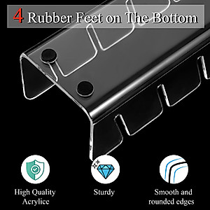 Ponpon 2Pcs Hat Stand for Baseball Caps, Acrylic Hat Display and Organizer, Hat Holder Hat Storage Rack, Baseball Caps for Closet, Bedroom, Dresser, Office