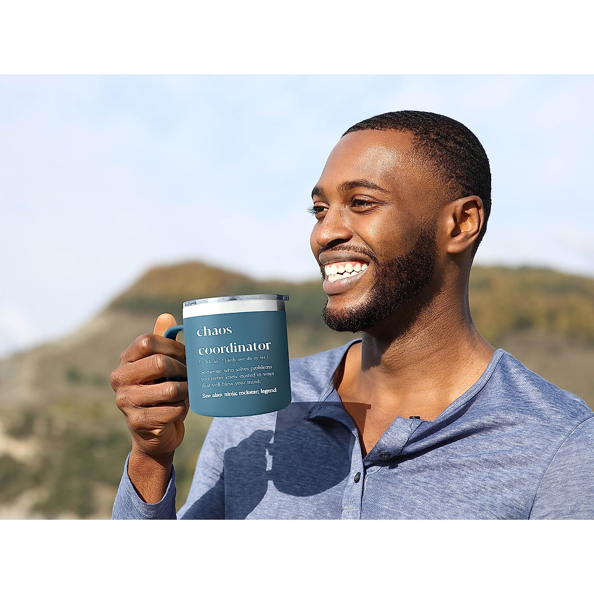 Chaos Coordinator Tumbler Administrative Professional Day Gifts 14 Ounce Chaos Coordinator Cup Navy Bosses Day Gifts Promotion Gifts for Women Coworker Leaving Gifts for Women Job Promotion Gifts