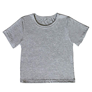 JWWN Toddler Girls Boys Short Sleeve Pajamas Set Little Kids Sleepwear 2 Piece Summer Loungewear (Grey,24M)