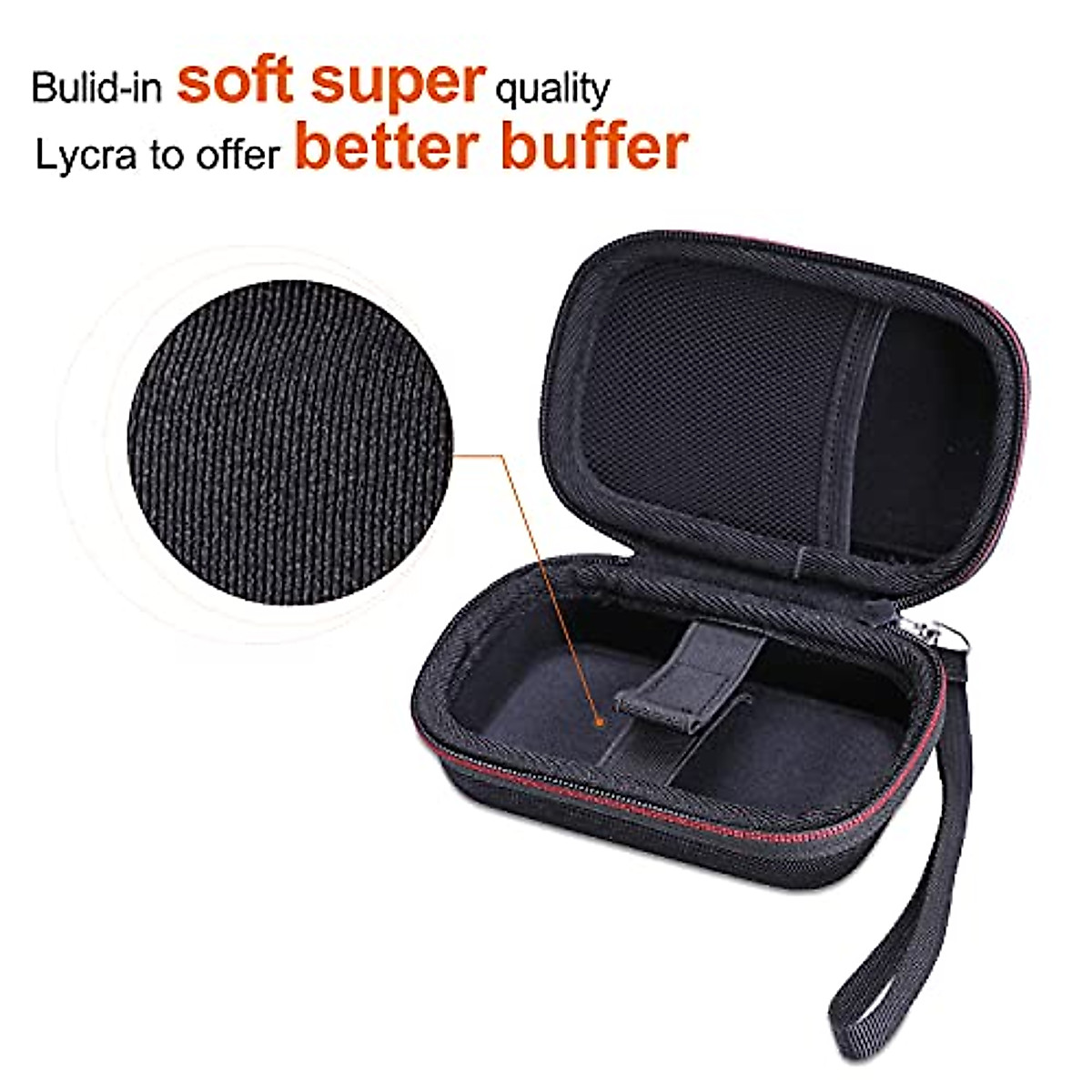 L LTGEM Hard Carrying EVA Case for Canon PowerShot ELPH 360/180/190 Digital Camera or Sony DSCW800/Cyber-Shot DSCW810/DSCW830 Digital Camera (Black)