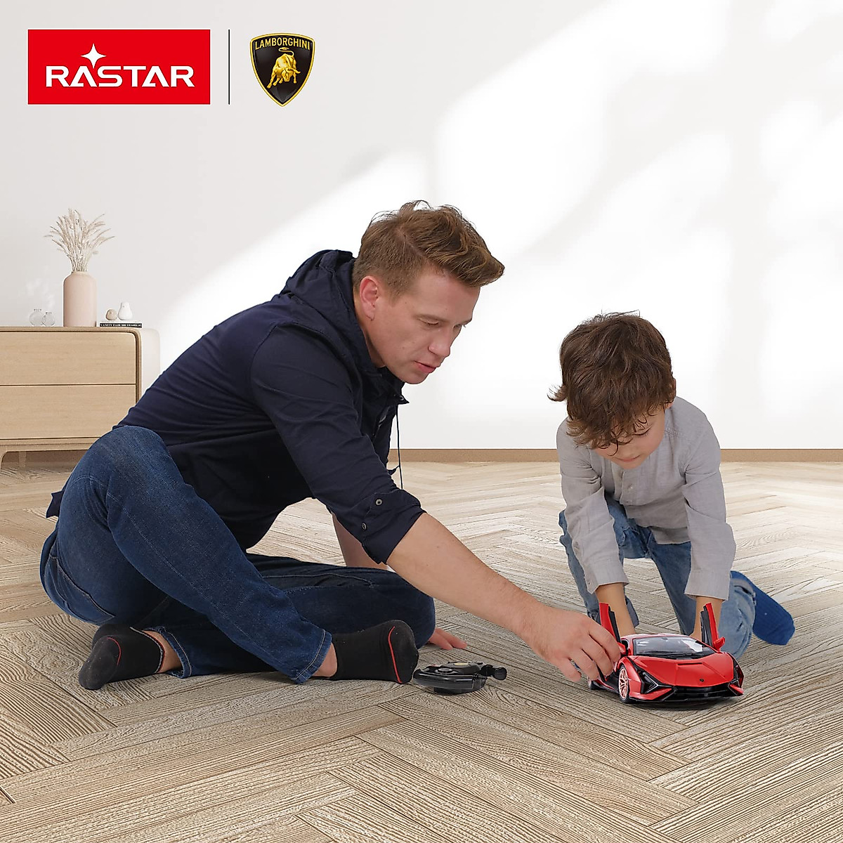 RASTAR RC Car Lamborghini Sián FKP 37 1/14 Remote Control Car, Lamborghini Toy Rc Car for Kids Boys6-12 - RED