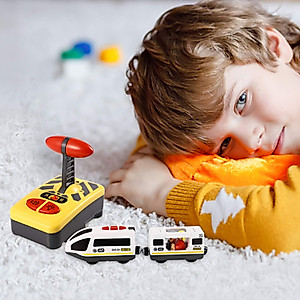 NUOBESTY Remote Control Train Engine RC Train Model Toy Electric Railway Toy for Kids Children(No Battery)