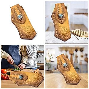 Leather Pouches Folding Sheath Folding Pouches Kitchen Accessories Leather Sheath Suitable For Everyday Use