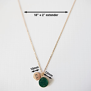 Sorority Shop DPE Necklace - Delta Phi Epsilon Purple Druzy Gemstone Necklace With Engraved Pendant – 14K Gold Dipped Jewelry with Purple Gemstone – Sorority Gift, Charm Paraphernalia