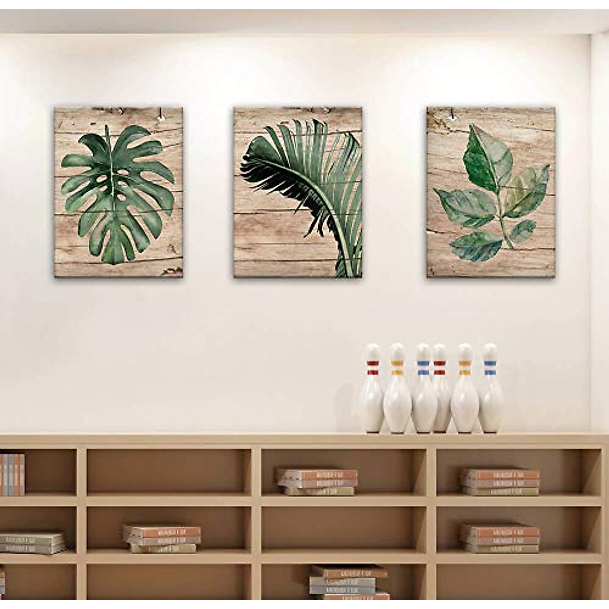Banana Leaf Nature Wall Art Canvas Paintings kitchen Living room Painting For Wall Wall Art Green Tropical Leaf Art Small Wall Art FLower Canvas Wall Art Tropical Plant Wall Art Green Leaf Wall art
