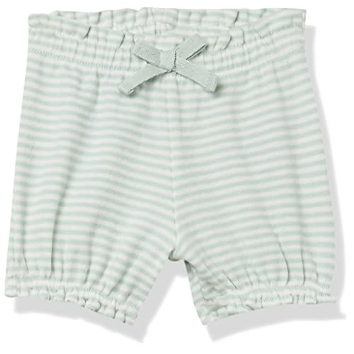 Amazon Essentials Baby Girls' Bloomer Shorts - Discontinued Colors, Pack of 4, Ecru/Mint Green Berry/Pink/Stripe, 12 Months