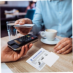 Tofficu 10pcs Cleaning Tool for Card Readers All Purpose Cleaner Terminal Card Reader Cleaners Credit Card Reader Machine Cleaning Cards Blank Card Reader Cleaner PVC White