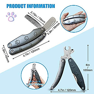 Dog Nail Trimmer for Anxiety Sensitive Dog, Quiet Sharpest Smoothest Dog Nail Clippers for Extra Large Medium Small Size Breed, Heavy Duty Metal Dog Nail Trimmers for All Dogs with Thick Toenail