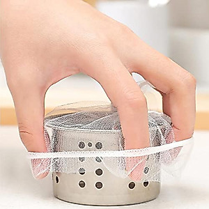 Kitchen Sink Filter Bags,Anti Clogging Elastic Sink Garbage Mesh, Fits Most Sizes of Sink Strainer (100 Pcs)
