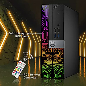 Dell OptiPlex Gaming Desktop RGB Lights Computer Intel Core i5 3.20GHz Radeon RX 550 4GB 16 GB RAM 512GB M.2 NVME (Fast Boot) Windows 10 Pro - WiFi - Bluetooth - HDMI (Renewed)