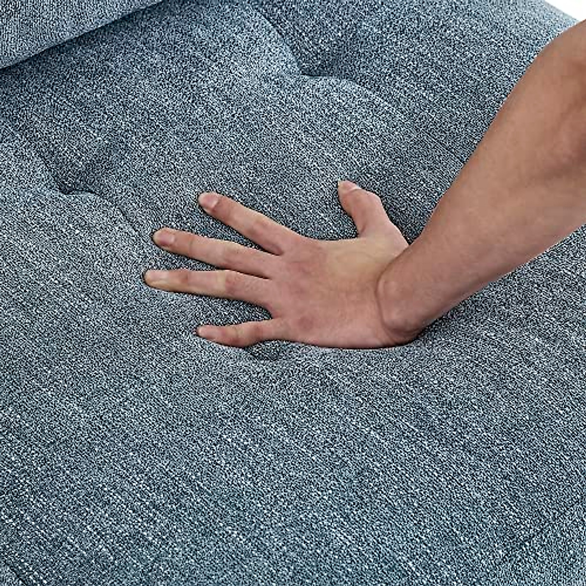 RXRRXY 116'' U Shaped Modular Sectionals Sofa, Chenille Futon Couch for Living Room, Large Sectional Sleeper Sofa with Storage Space, 4 Single Chair and 2 Corner (Navy, U Shaped)