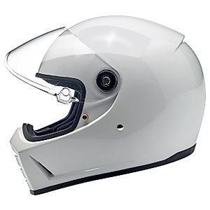 Biltwell | Lane Splitter | DOT & ECE Approved | Motorcycle Helmet | Full Face with Visor | Gloss White | X-Large