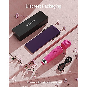 SIKXTOA Vibrator Wand, G Spot Female Adult Sex Toys, Vibrators for Her, Wand Massager, Clit Stimulator Sex Toy, Dildo, with 8 Speeds of Pleasure & 20 Patterns, Powerful, Waterproof (Rose)