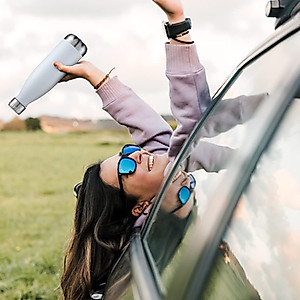 HASLE OUTFITTERS 17oz Stainless Steel Water Bottles, Vacuum Insulated Water Bottles Double Walled Powder Coated Reusable Metal Sports Water Bottles Keep Drinks Hot and Cold, White, 1Pack