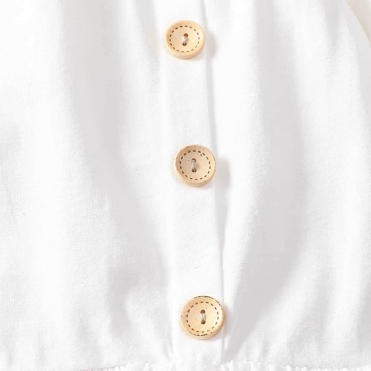 Aimaopao Baby Girl Floral Clothes Set Toddler Girls Long Sleeve Tops and Pants Kids 2Pcs Outfits Clothing (Buttons&Flowers, 4-5T)