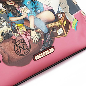 Nicole Lee Journey of Stephanie Shoulder Bag, Large Vegan Leather Hobo Handbag with Optional Crossbody Strap