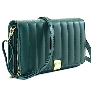Small Crossbody Bag Shoulder Purse Handbag for Women Cellphone Card Holder Wallet (Green)