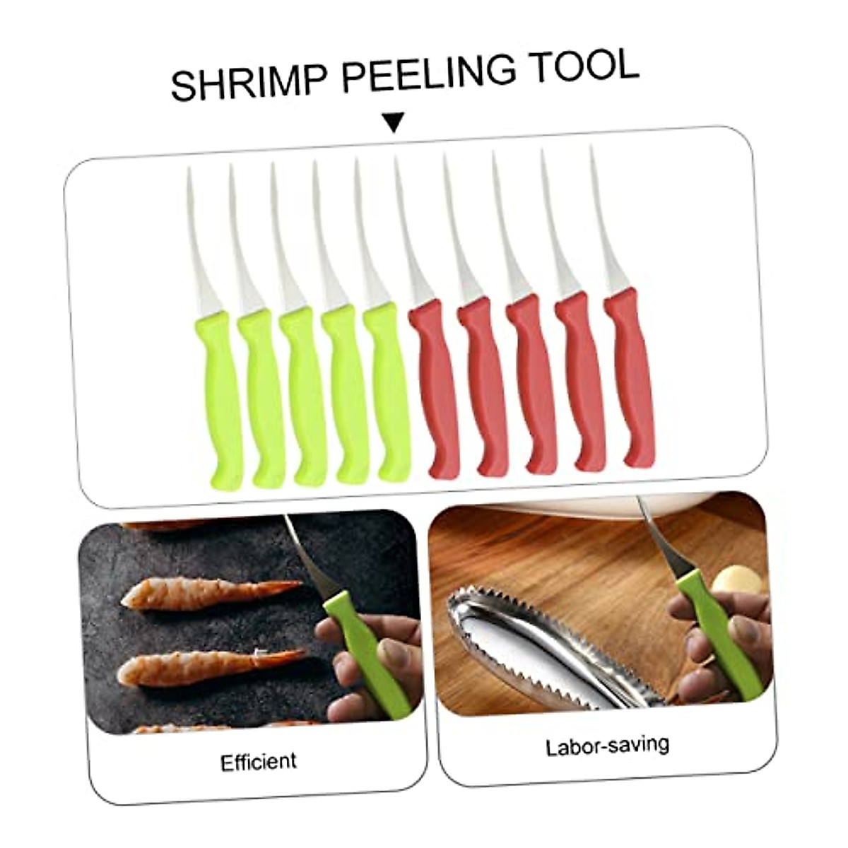 Zerodeko 10pcs Shrimp Cutter Cleaning Tools Plastic Cleaner Seafood Deveiner Prawn Shrimp Line Knife Shrimp Cleaner Shrimp Shell Peeler Shrimp Line Remover Shrimp Removal Peel Pp Plastic