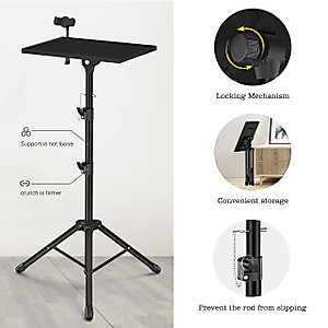 Facilife Projector Stand Tripod - Laptop Tripod Projector Stand Adjustable Height 22 to 47 Inch, Projector Tripod Stand, Tripod for Porjector, Projector Stand for Outdoor Movies