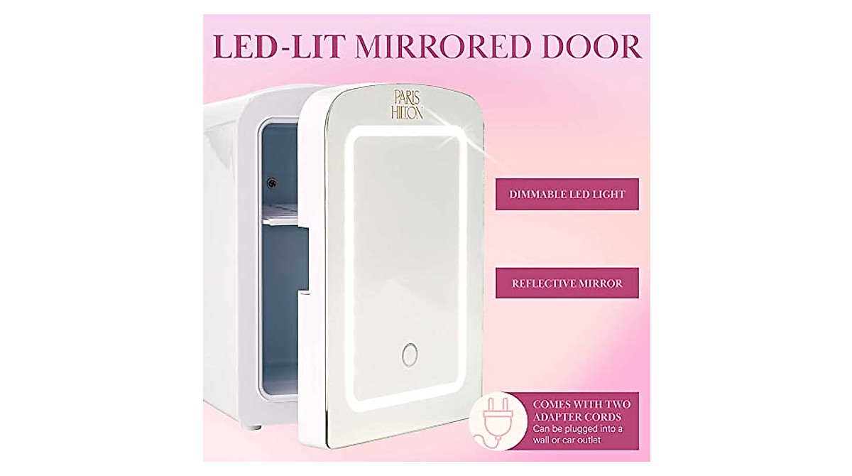 Paris Hilton Mini Refrigerator - Stylish Beauty & Snack Cooler